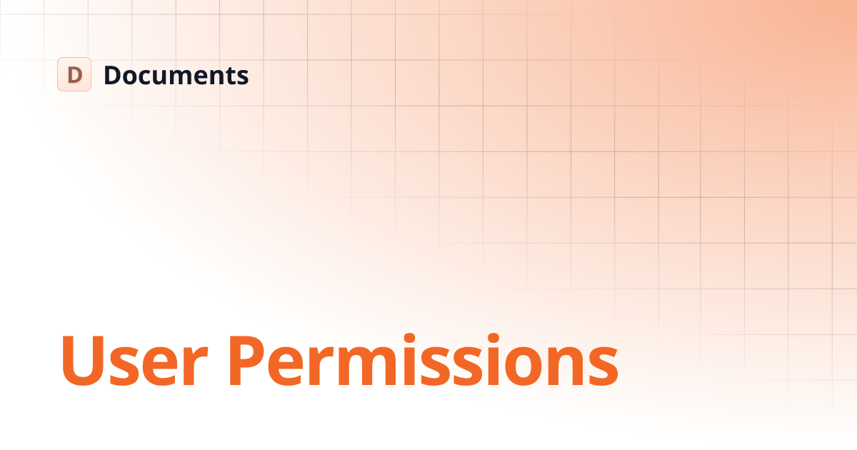 User Permissions | Documents