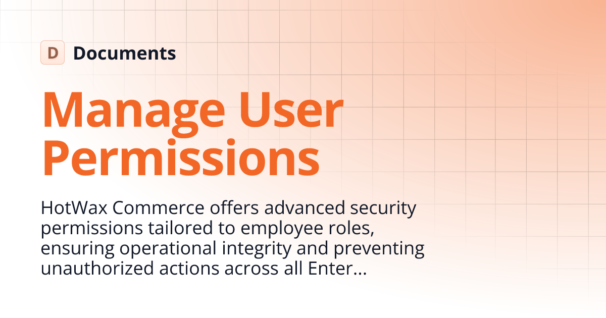 Manage User Permissions | Documents