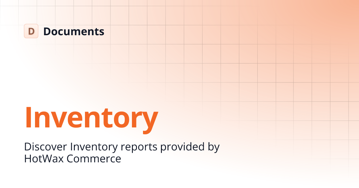 Inventory | Documents