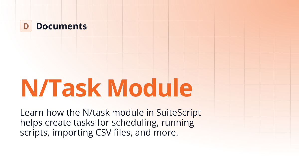 N/Task Module | Documents