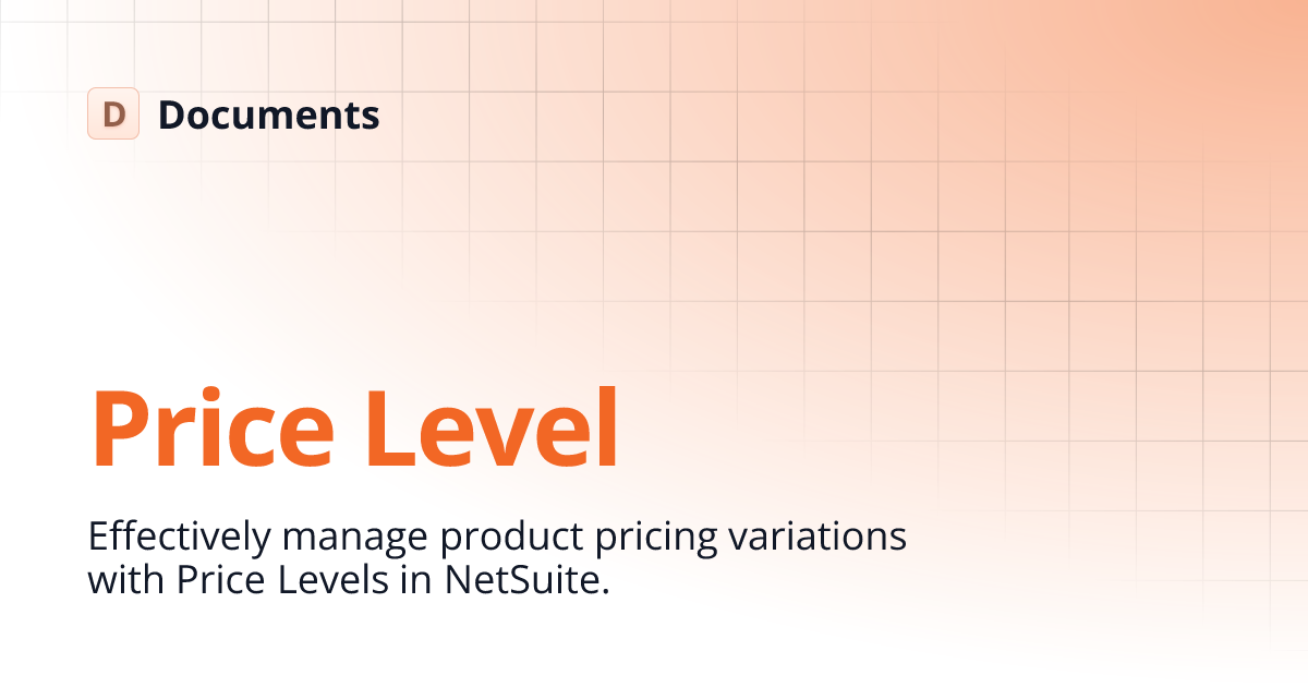 Price Level | Documents