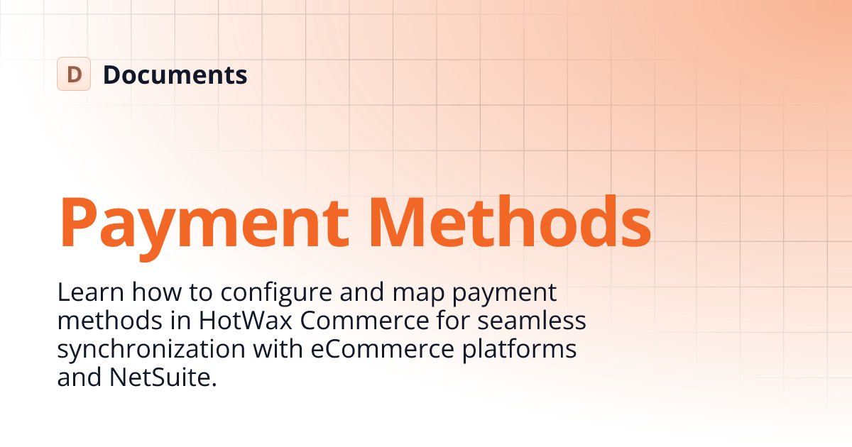 Payment Methods | Documents