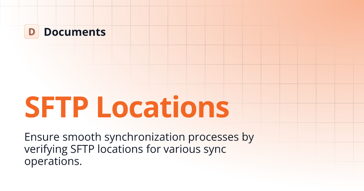 SFTP Locations | Documents