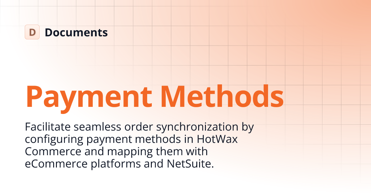 Payment Methods | Documents
