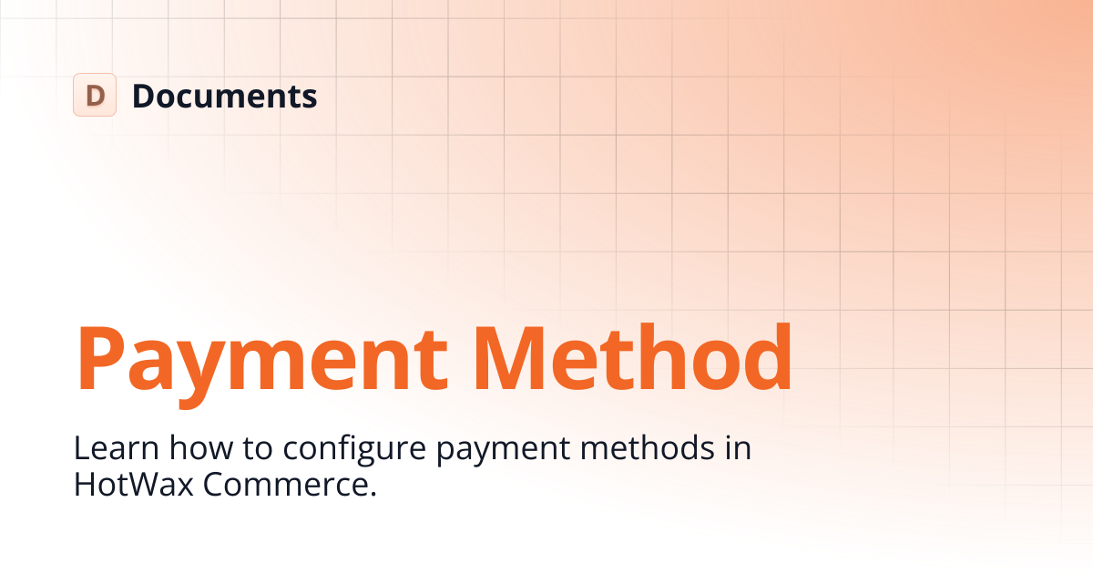 Payment Method | Learn Shopify | Documents
