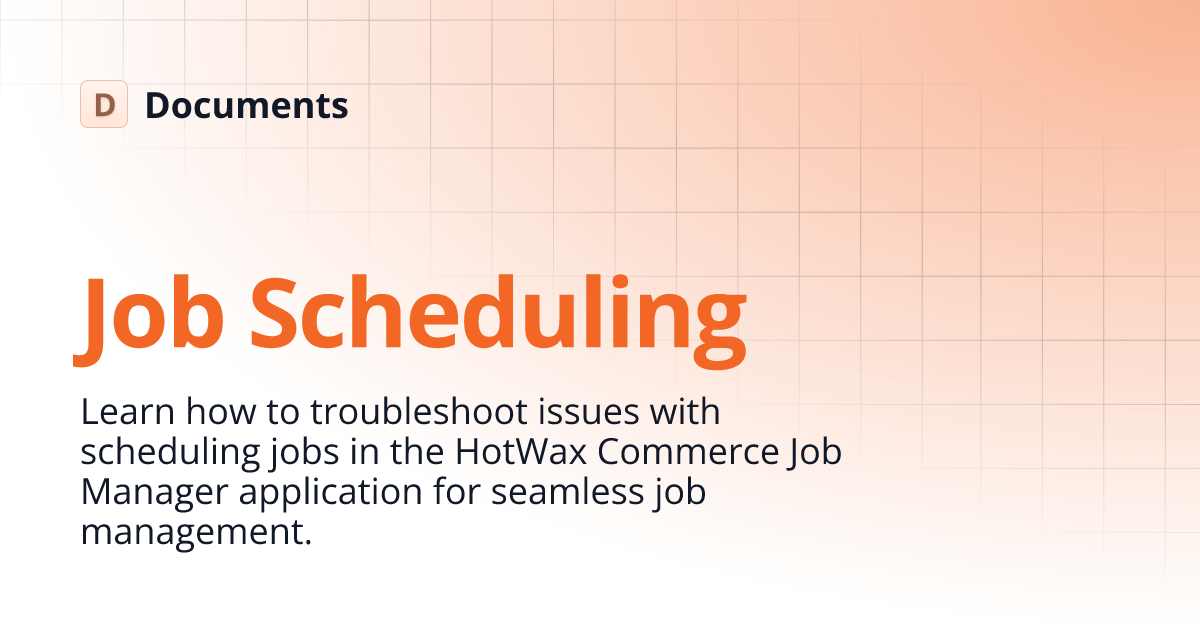 Job Scheduling | Documents