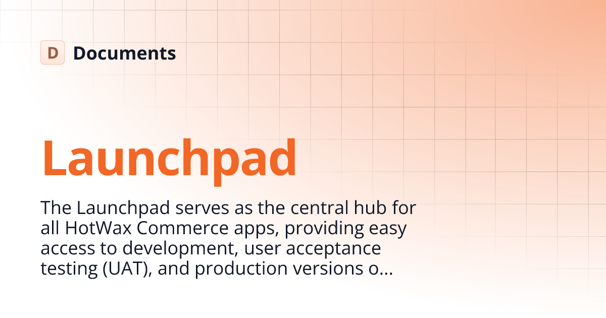 Launchpad | Documents