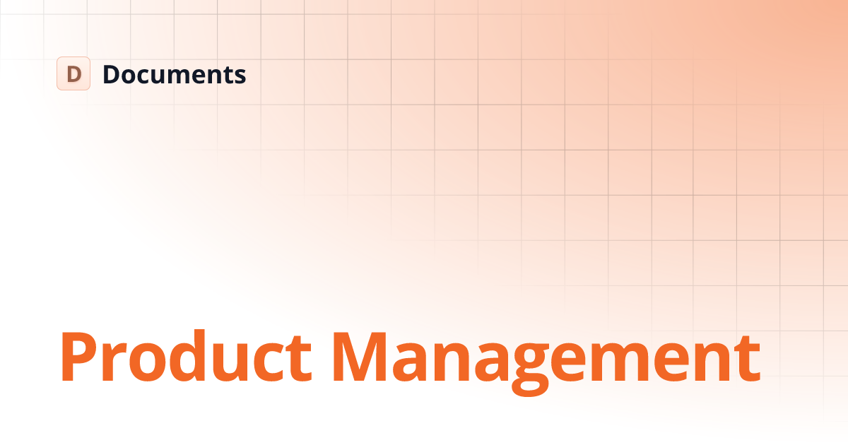 Product Management | Documents