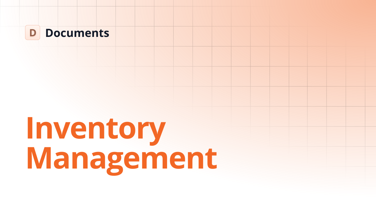 Inventory Management Retail Operations Documents