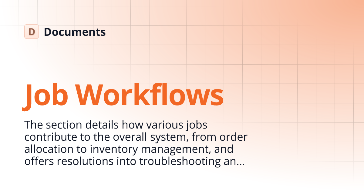 Job Workflows | Documents