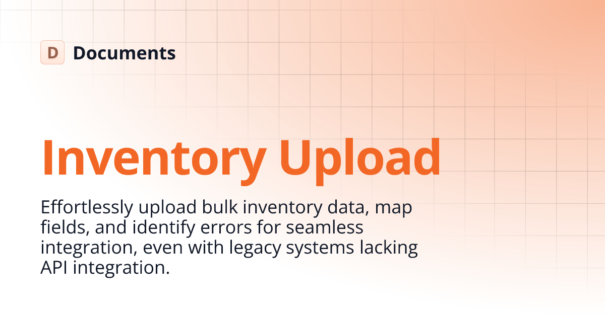 Inventory Upload | Documents